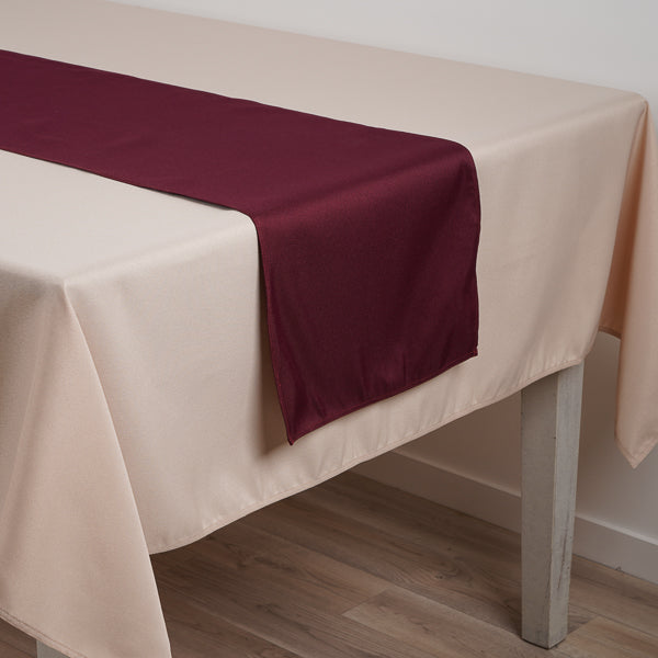 Deep Maroon Polyester Table Runner – Tablecloth Kingdom